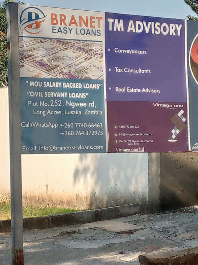 Kredi komisyoncuları Branet easy loans, Lusaka, foto