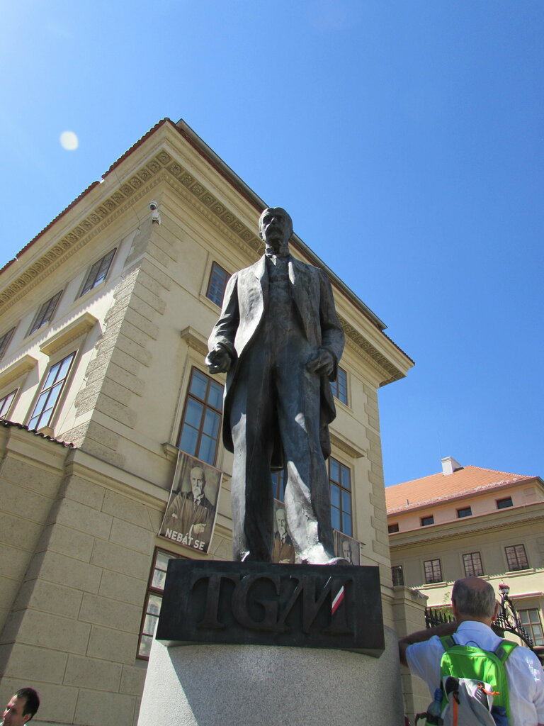 Park, sokak heykeli Tomáš Garrigue Masaryk, Prag, foto