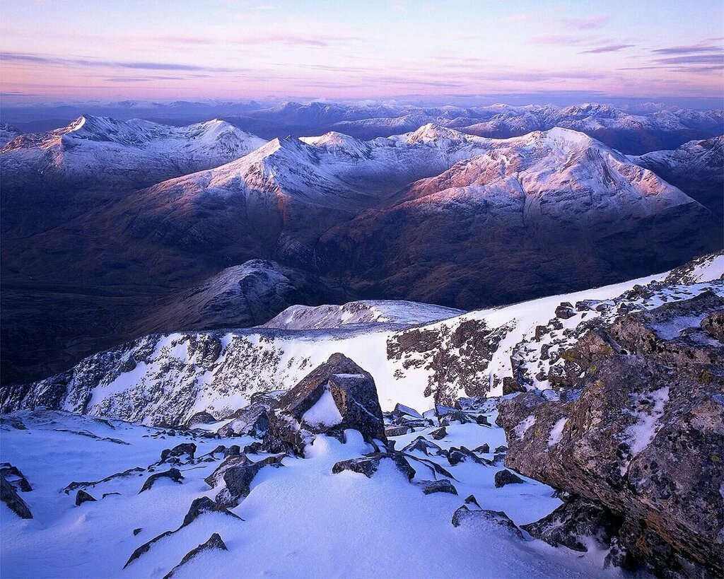 Dağ zirvesi Ben Nevis 1344 meters, Highland Konsey Bölgesi, foto