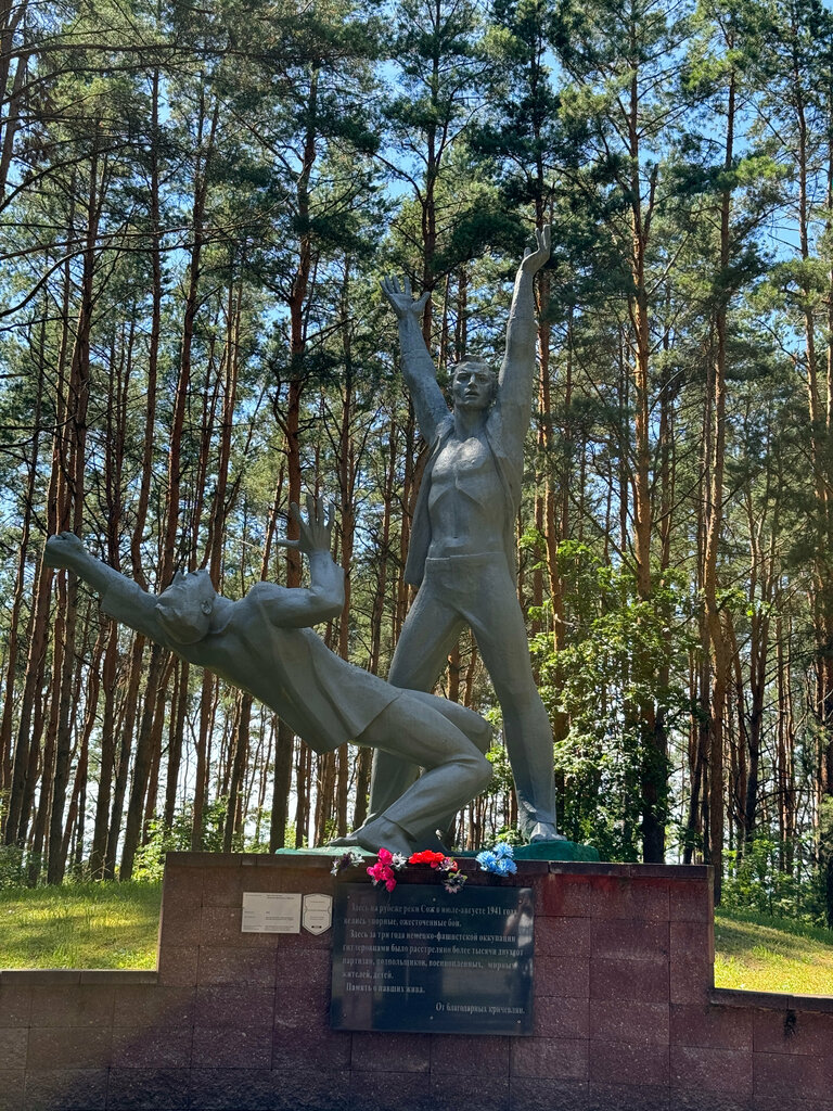 Anıt, heykel А.И. Окаемов и Г.П. Лузенин, Mogiliovskaya oblastı, foto