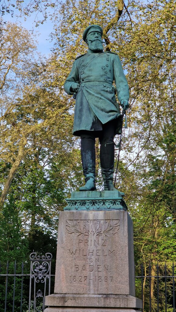 Anıt, heykel Prinz Wilhelm von Baden, Karlsruhe, foto