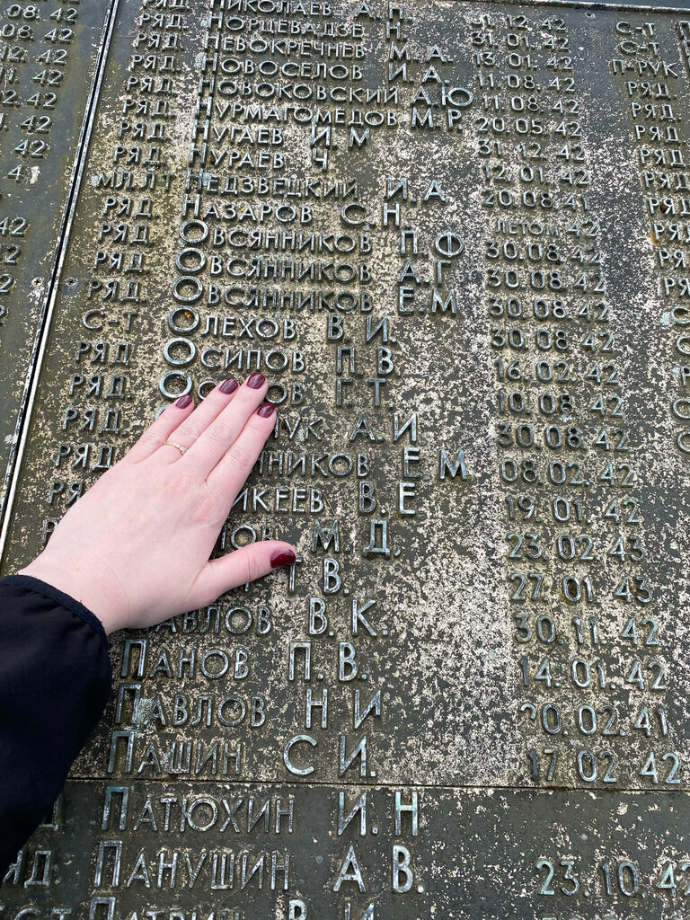 Anıt, heykel Братская могила советских воинов, Novgorodskaya oblastı, foto