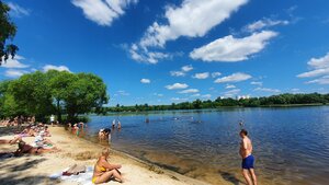 Beach (Moscow Region, Dolgoprudny, Mysovo Park), plaj  Dolgoprudny'den