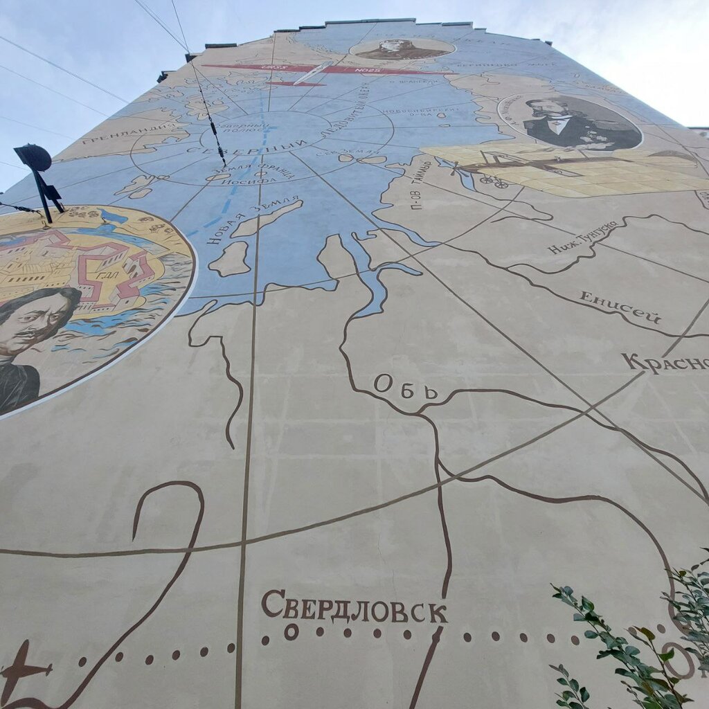 Turistik yerler Мурал Покорители неба и космоса, Saint‑Petersburg, foto