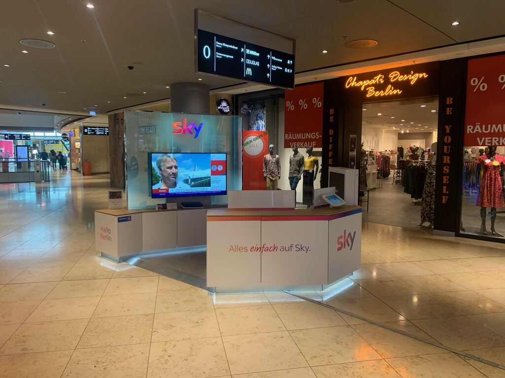 Televizyon kanalları Sky Shop, Berlin, foto