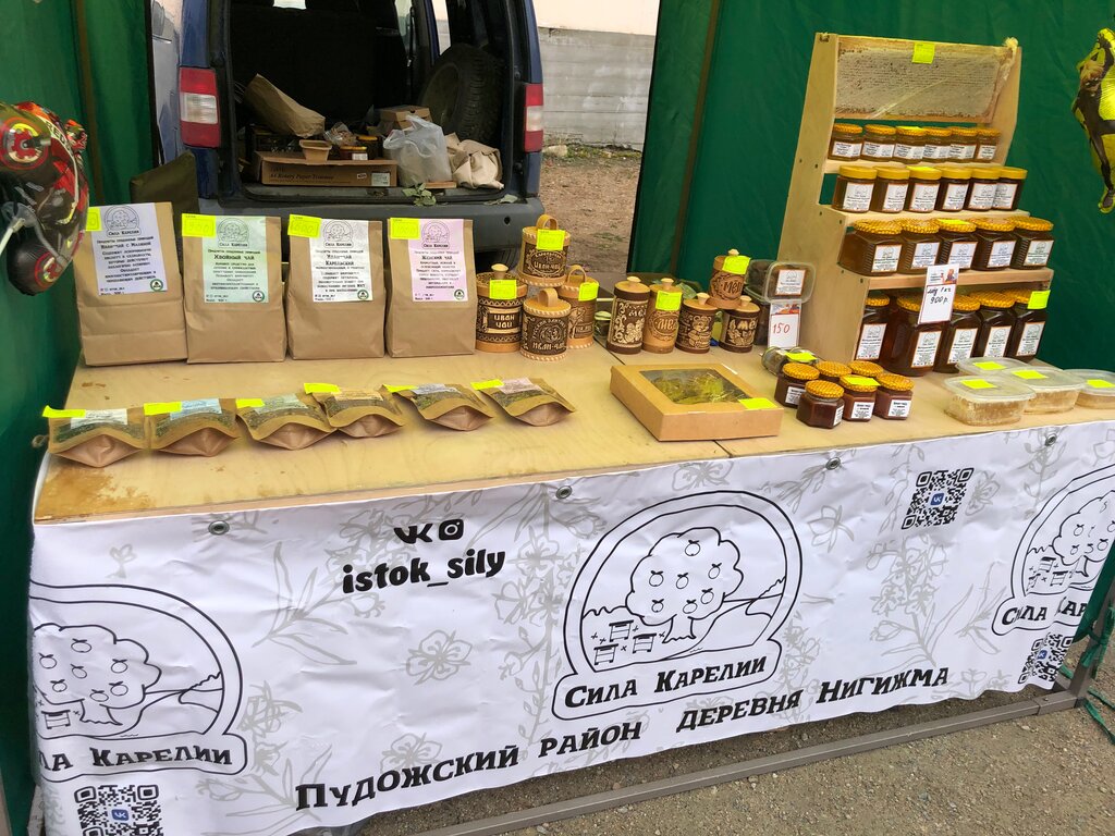 Gıda üreticileri Istok sily, Karelya, foto