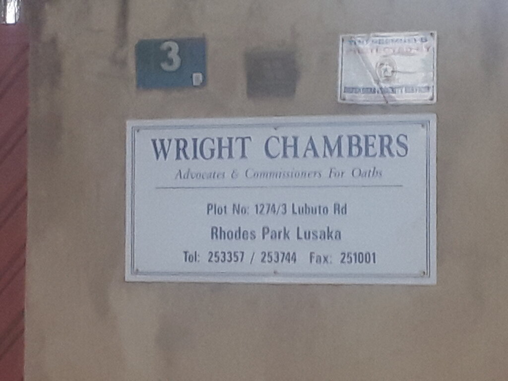 Yönetim ofisi Wright Chambers, Lusaka, foto