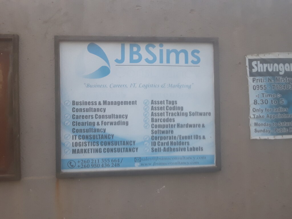 Danışmanlık hizmetleri Jbsmis Consultancy, Lusaka, foto