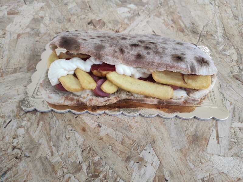 Fast food Pizzeria i Pupari, Sicilya, foto