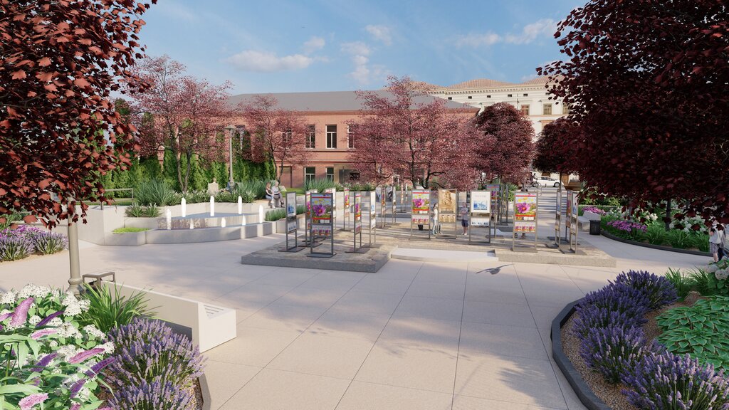 Peyzaj tasarımı Artist Garden, Novoşahtinsk, foto