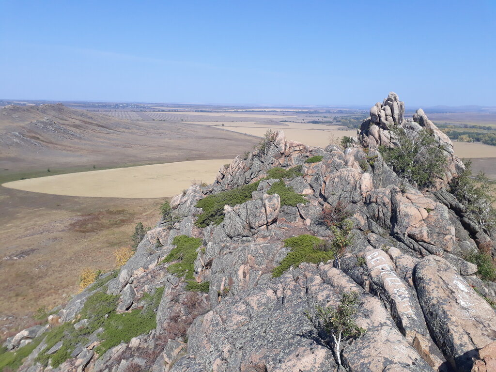 Dağ zirvesi Гора Долгая 413 метров, Altayski krayı, foto