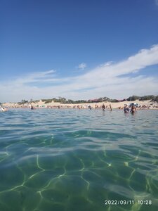 Пляж ДСОЛ Полярные зори (Krasnodar Territory, Anapa, posyolok Nizhneye Dzhemete), plaj  Anapa'dan