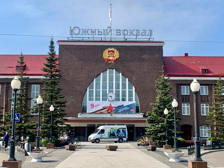 Tren istasyonu Kaliningrad-Passazhirskiy Station, Kaliningrad, foto