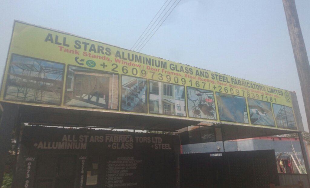 Cam atölye All Stars Aluminum glass and Steel, Lusaka, foto