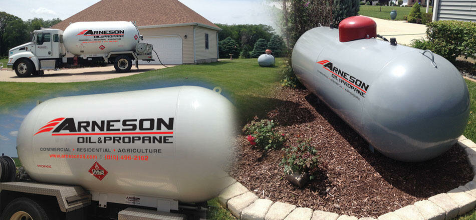 Petrol ve gaz firması Arneson Oil & Propane Company, İllinois, foto