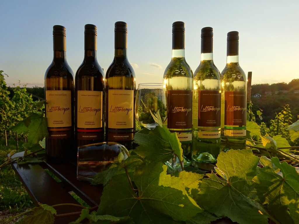 Şarap ve içki toptan satışları Buschenschank Weingut Luttenberger Rupert, Steiermark, foto