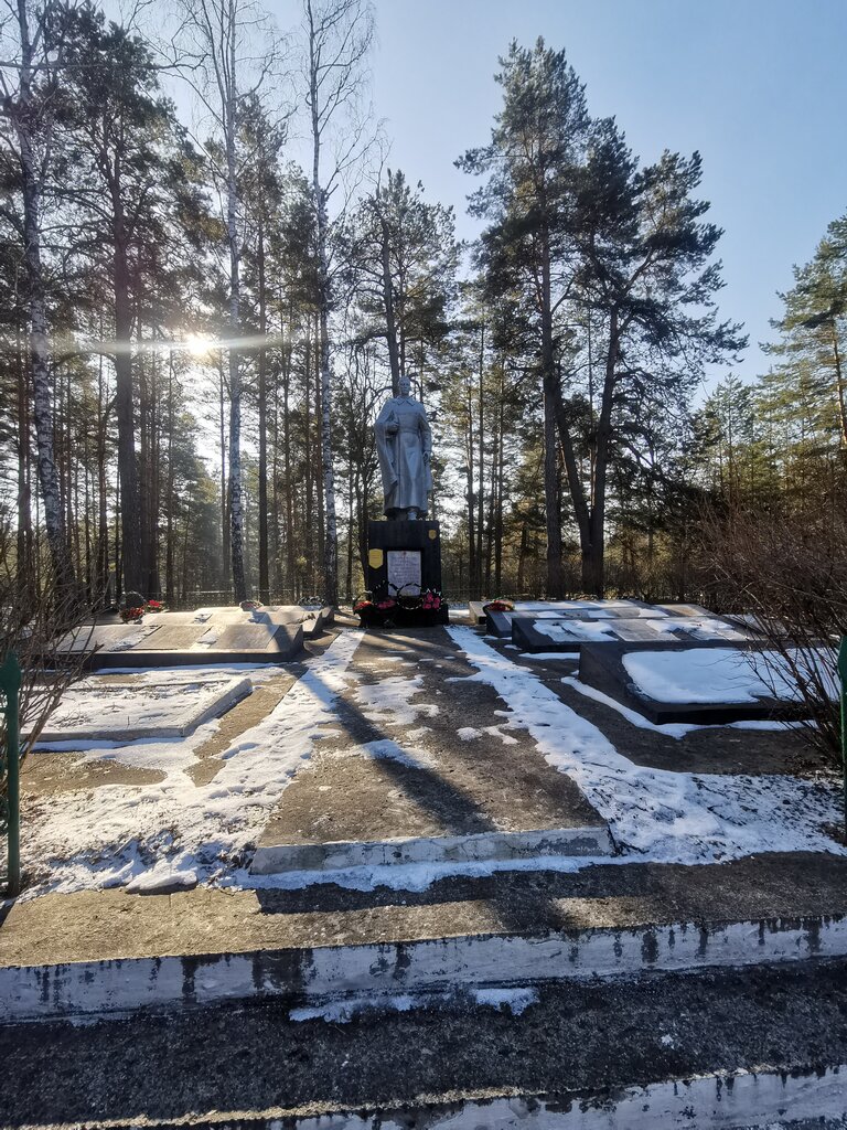 Anıt, heykel Братская могила, Kalinoviçi, foto