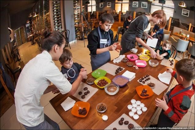 Pastacılık üretimi Shokoladny dom Sholto, Voronej, foto