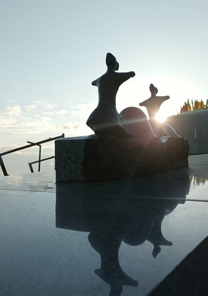 Park, sokak heykeli Мать и дочь, Perm, foto