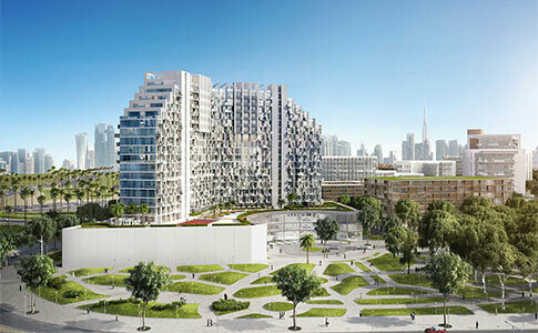 Photo: Azizi Investments, investment company, Api World Tower, Trade ...