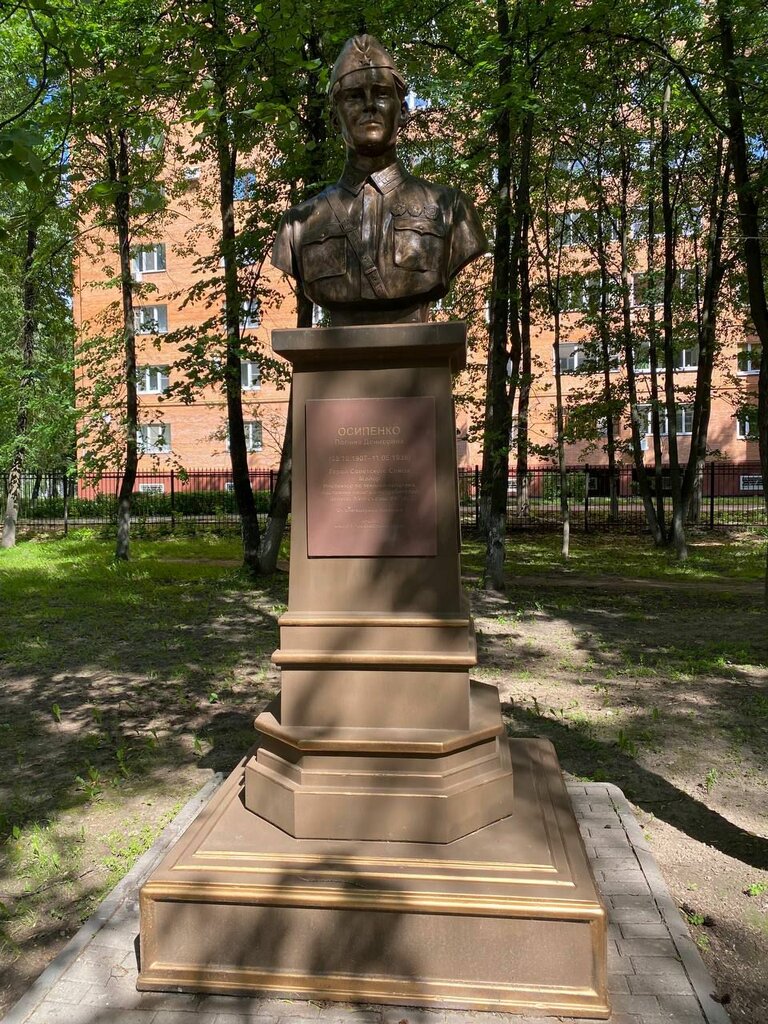 Anıt, heykel Бюст П.Д. Осипенко, Şçolkovo, foto