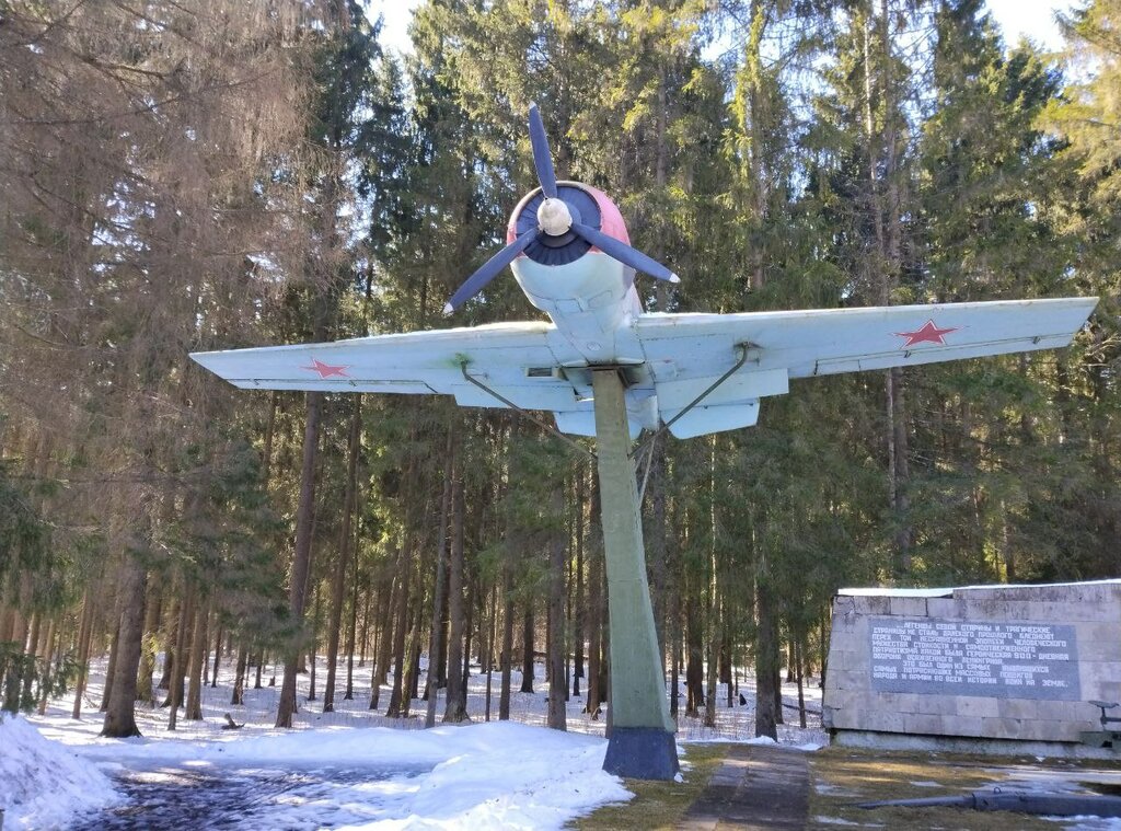 Teknoloji anıtı Самолет, танк Т-34-85 и зенитное орудие, Krasnoye Selo, foto