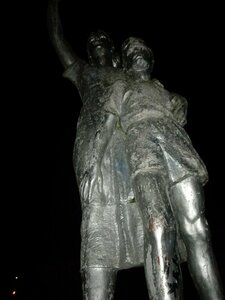 Мама и сын-пионер (Vologda, posyolok Lnokombinata), park, sokak heykeli  Vologda'dan