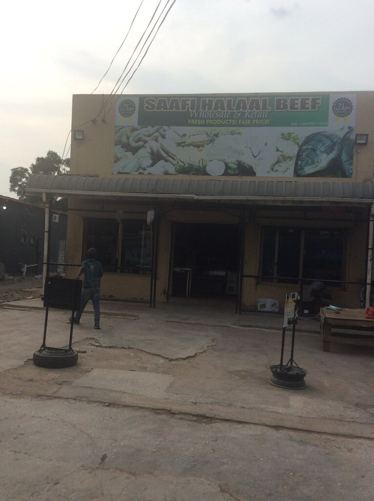 Kasap, şarküteri Saafi Halaal Beef, Lusaka, foto