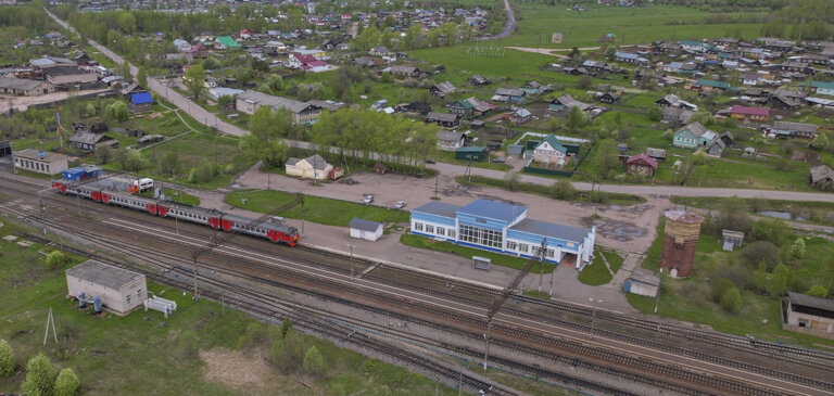 Tren garları Railway station, Kirovskaya oblastı, foto