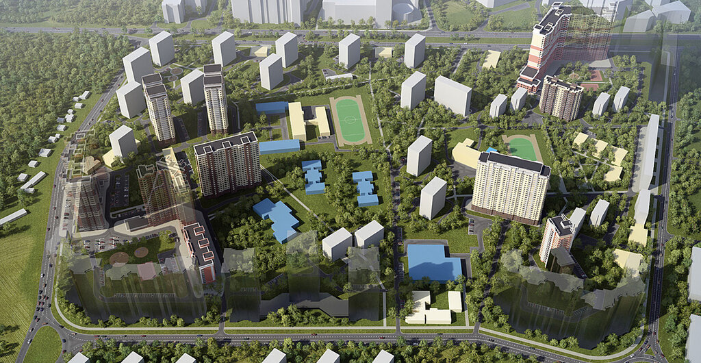 Konut blokları Kvartal Yediny Standart, Odintsovo, foto