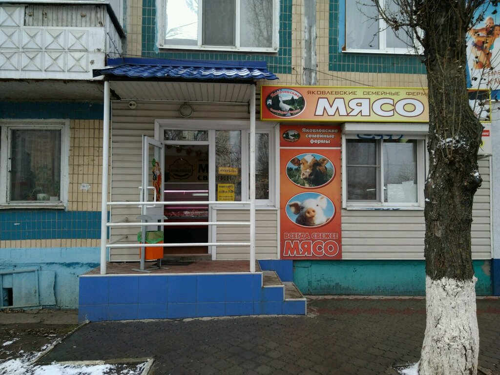 Kasap, şarküteri Yakovlevskiye semeynyye fermy, Belgorod, foto