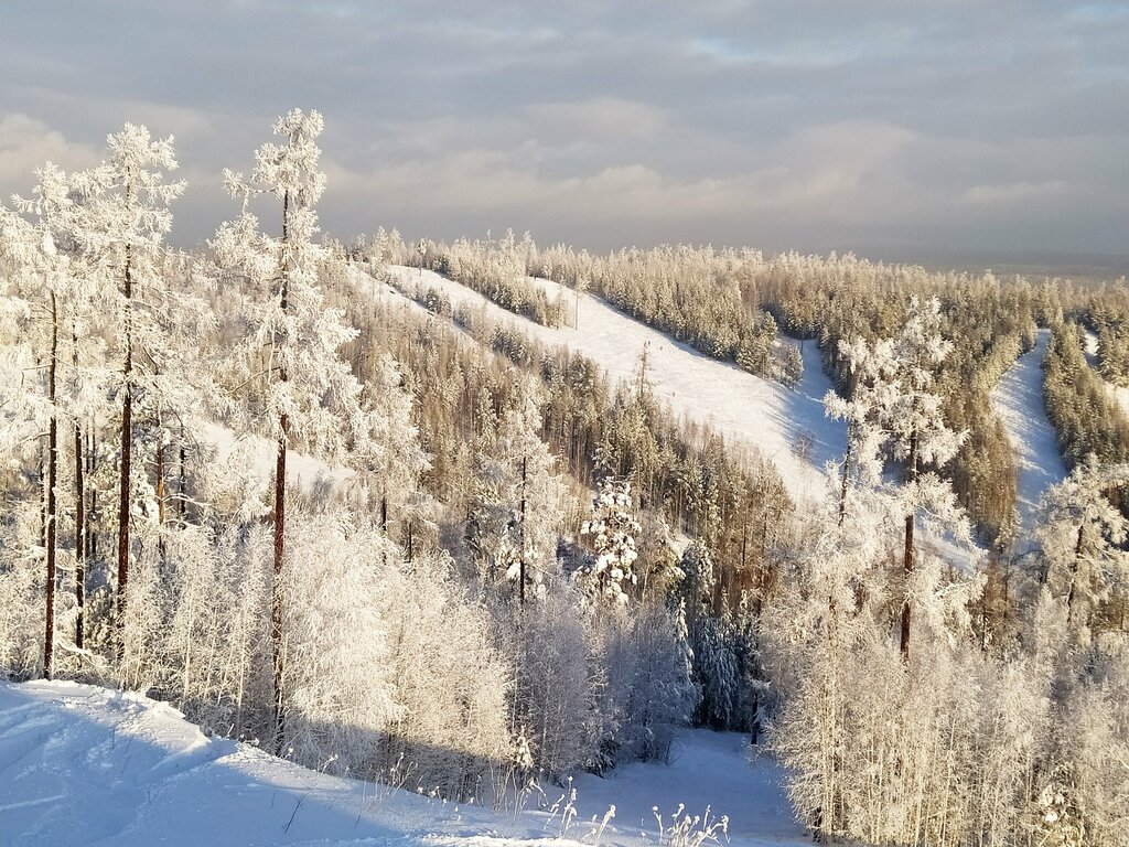 Dağ zirvesi Гора Флюс, Sverdlovskaya oblastı, foto