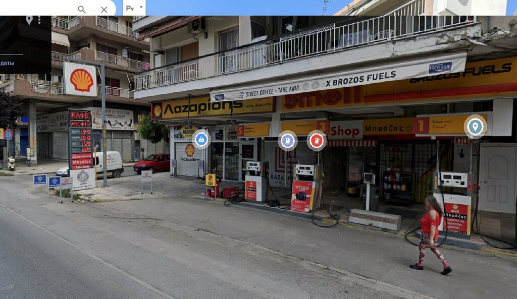 Benzin istasyonu Shell, Selanik (Thessaloniki), foto