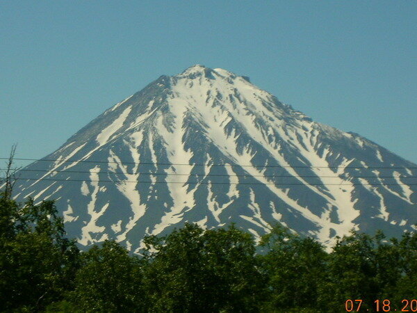 Volkan Вулкан Опала 2475 м, Kamçatski krayı, foto