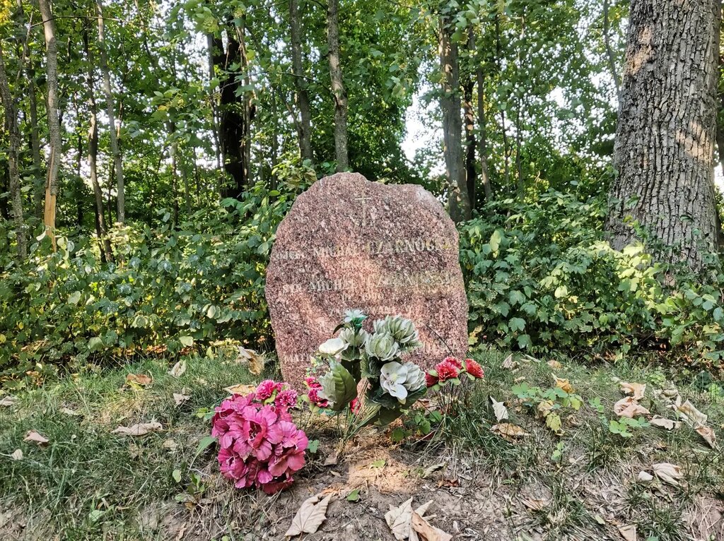 Anıt levhası, anıt taş Памятный камень панам Чарноцким, Brestskaya oblastı, foto