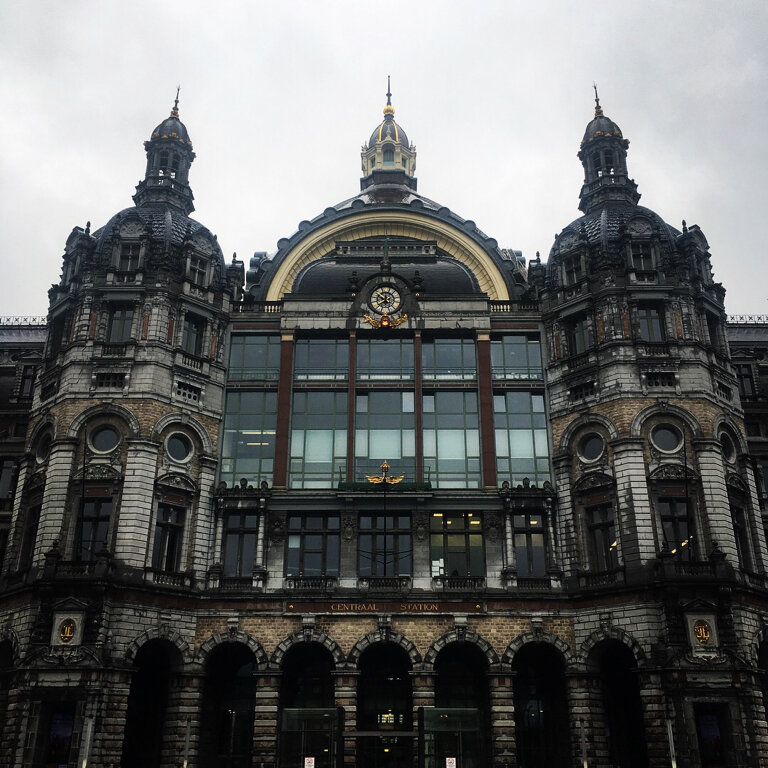 Tren istasyonu Antwerpen-Centraal, Antwerp, foto