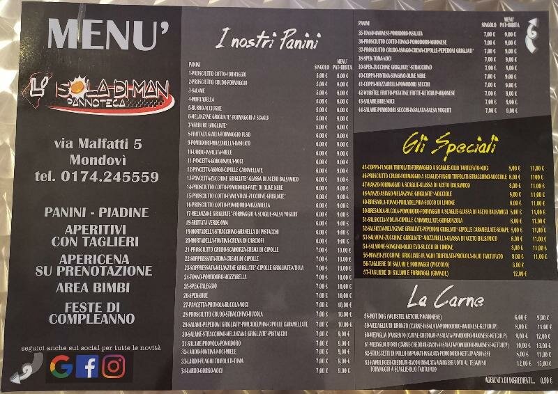 Bar L'isola di man Paninoteca, Piyemonte, foto