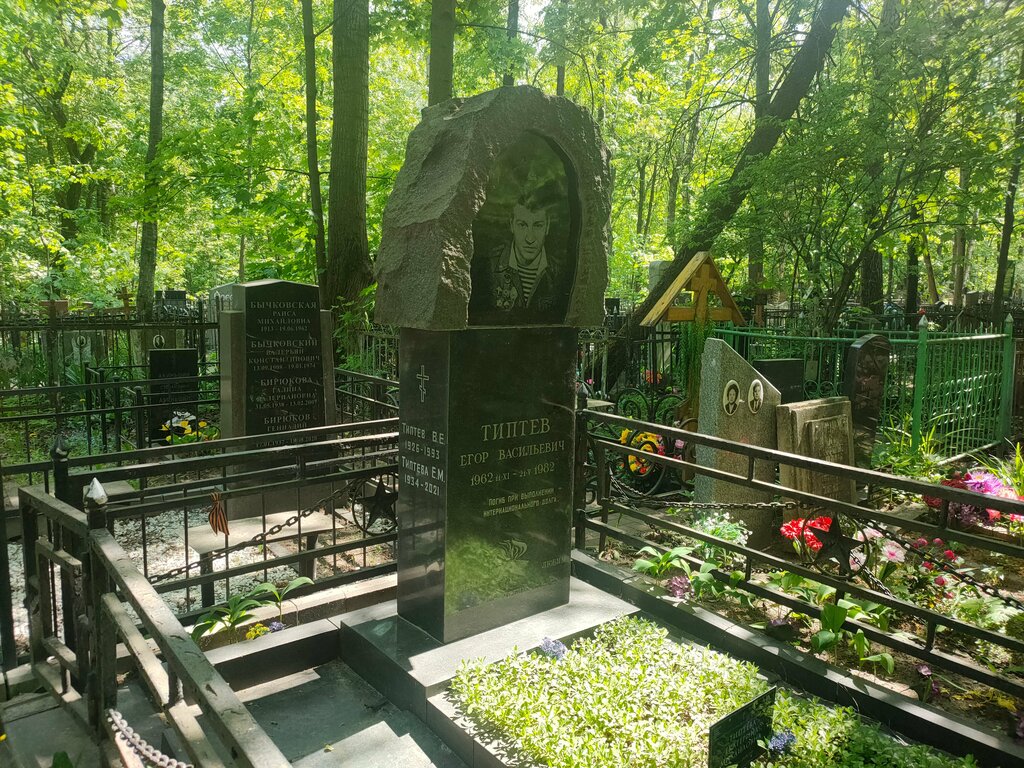 Ünlü kişilerin mezarları Типтев Егор Васильевич 1962-1982, Moskova, foto
