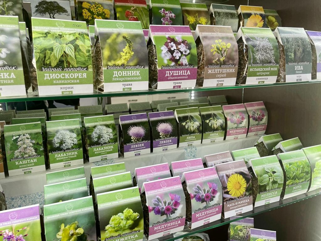 Besin takviyesi, aktariye Fitotsentr Tselebnyye travy, Maykop, foto
