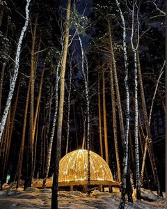 Купольные беседки (Chelyabinsk Region, Chebarkul, semeyny sanatoriy Utyos), çardak  Çebarkul'den