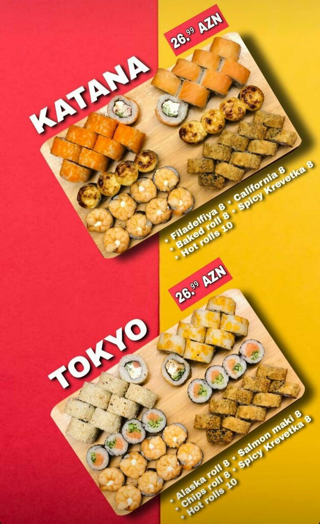 Suşi restoranı Kong Sushi, Bakü, foto