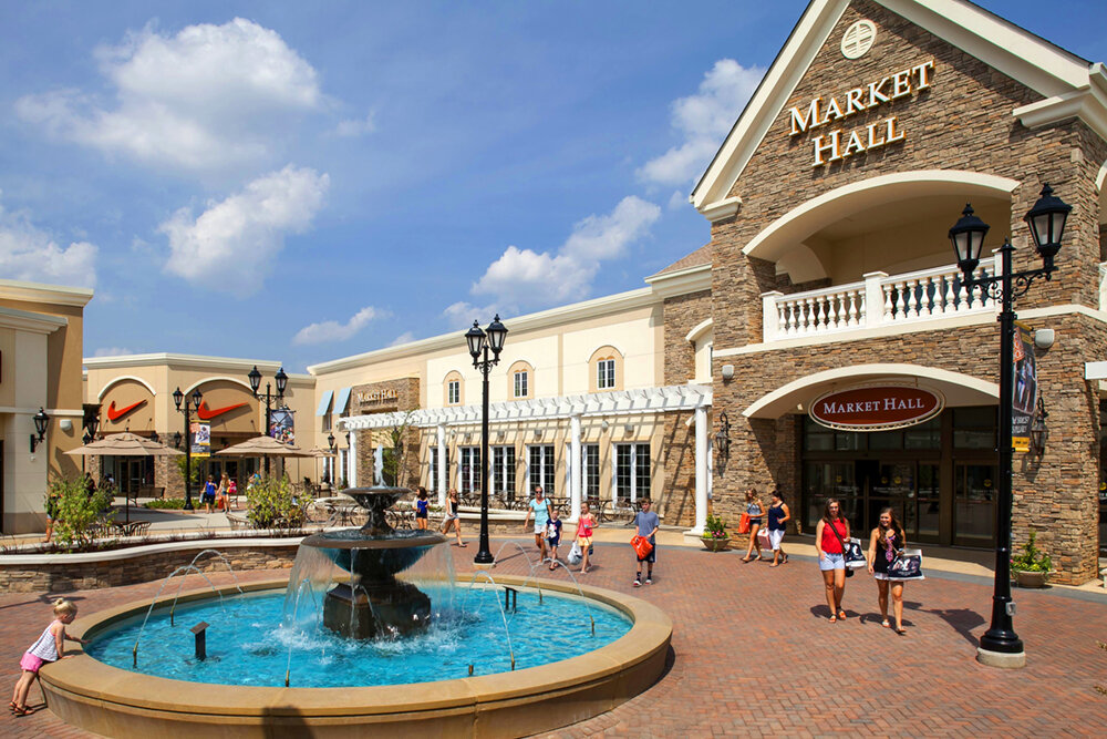Alışveriş merkezleri Charlotte Premium Outlets, Kuzey Carolina Eyaleti, foto