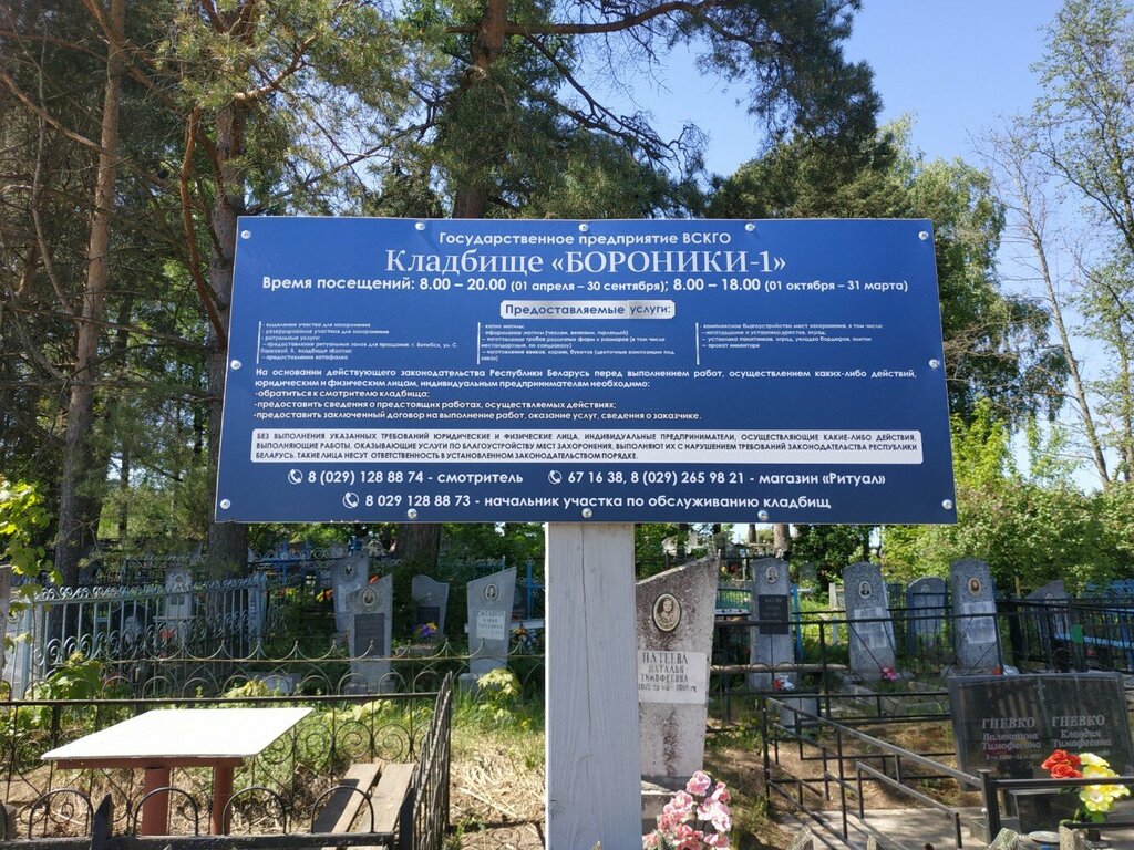 Mezarlıklar mohilki Baroniki-1, Vitebsk, foto