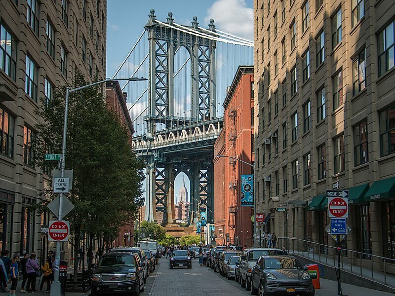 Turistik yerler Manhattan Bridge, New York, foto