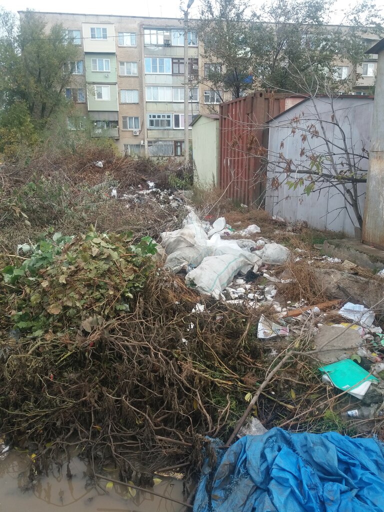 Çöp alanları Trash and garbage disposal area, Astrahan, foto