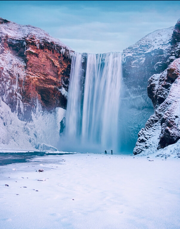 Şelale Skogafoss waterfall, Dünya, foto