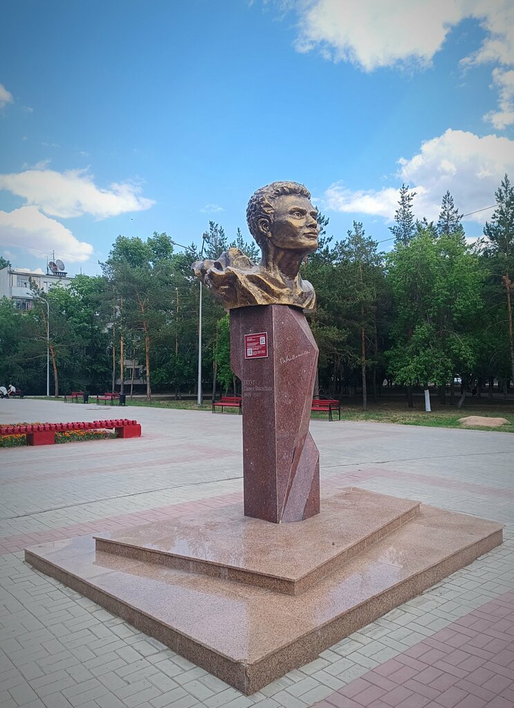 Anıt, heykel P. N. Vasiliev, Pavlodar, foto