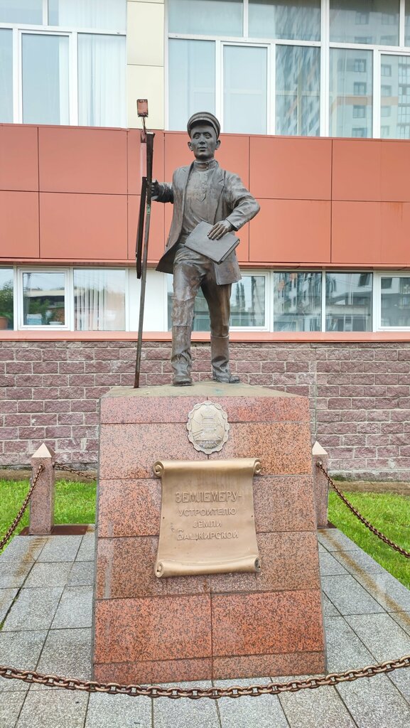 Anıt, heykel Землемер, Ufa, foto