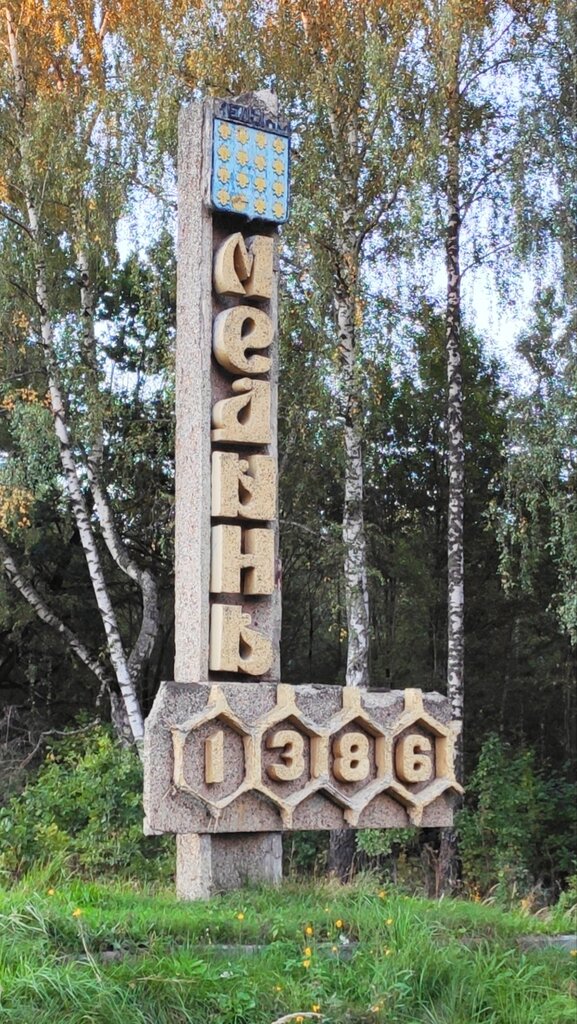 Giriş işareti Медынь, Kalujskaya oblastı, foto