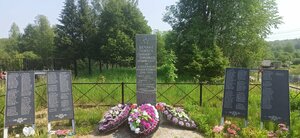 Обелиск павшим воинам Великой Отечественной войне (Novgorod Region, Krestetskiy Municipal District, derevnya Lokotsko), anıt, heykel  Novgorodskaya oblastından